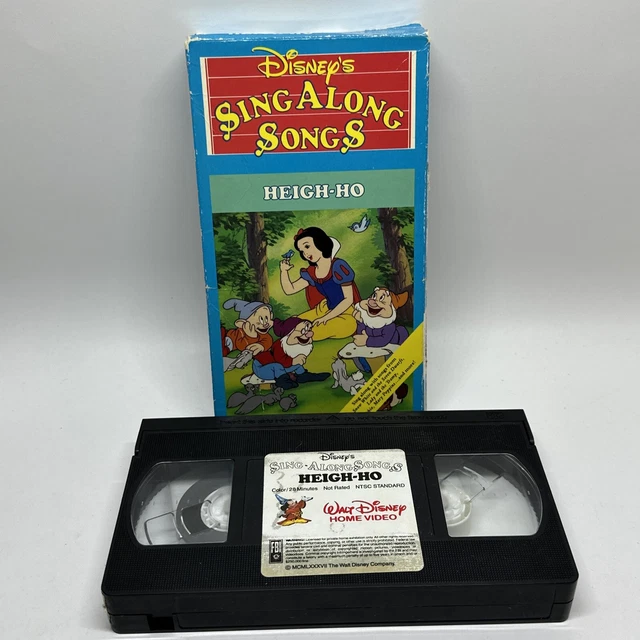 DISNEY'S SING ALONG Songs Heigh-Ho VHS Tape Tested Snow White Volume 1 ...