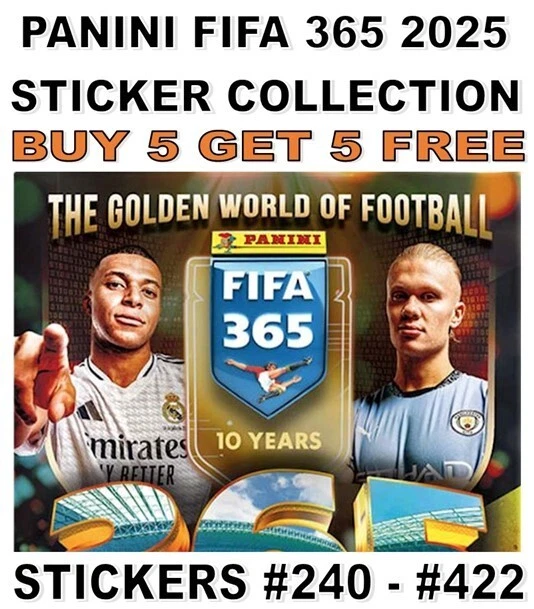 PANINI FIFA 365 2025 Sticker Collection The Golden World Of Football ...