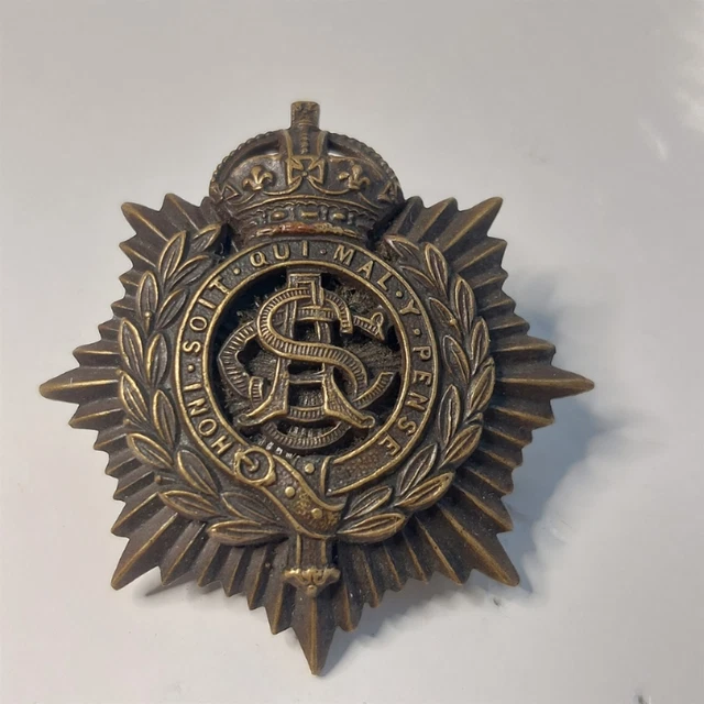 ASC ARMY SERVICE Corps Cap Badge 2 Piece KC WW1 JR Gaunt 43x41mm OSD ...