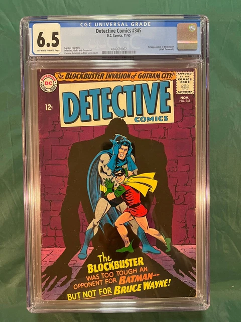 DETECTIVE COMICS BATMAN #345 1965 1a apparizione di The Blockbuster CGC ...