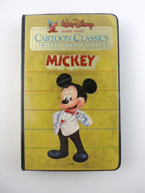 LIMITED GOLD EDITION Mickey mouse VHS video WALT DISNEY animation ...