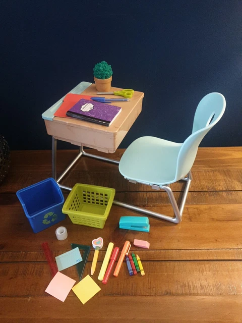 OUR GENERATION DOLL 18" Student Desk Set With Stationery Bundle £26.99 ...