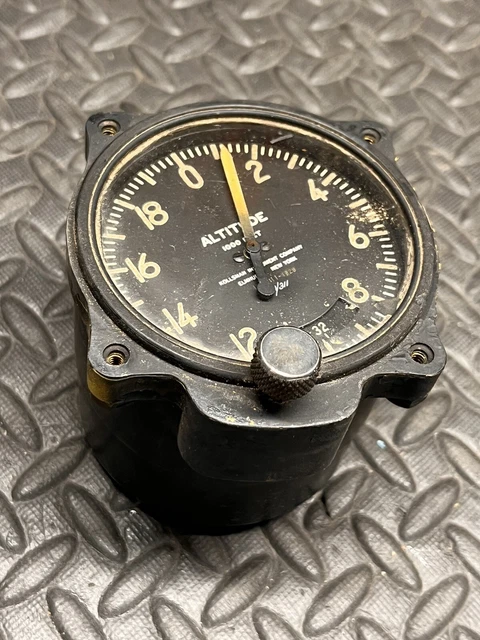VTG KOLLSMAN AIRCRAFT Altitude Altimeter Indicator Cockpit Gauge Pilot ...