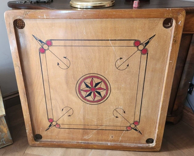 VINTAGE CARROM TABLE Game with Markers & Instructions £63.12 - PicClick UK