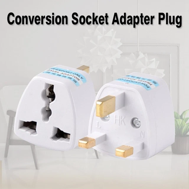 UK PLUG ADAPTOR 3 Pin Plug Conversion Socket Adapter Electric Plug ...