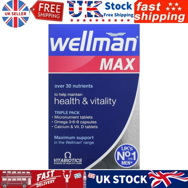 VITABIOTICS WELLMAN MAX - 84 Tablets/Capsules Free & Fast delivery. £14 ...