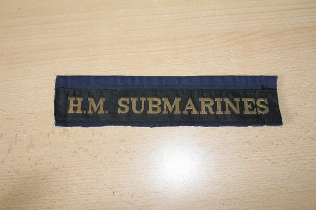 H.M. SUBMARINES CAP Tally - Royal Navy £4.50 - PicClick UK