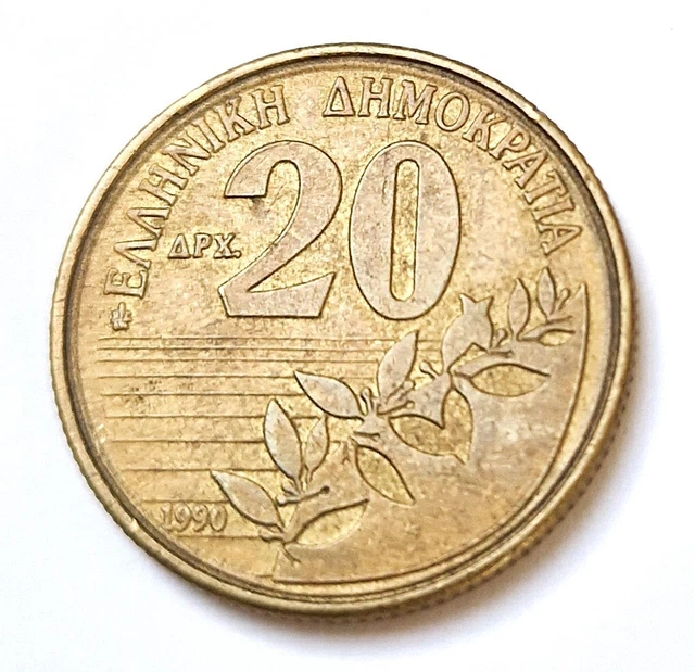 PIÈCE DE MONNAIE 20 drachmes (République - Solomos) 1990 Grèce EUR 1,00 - PicClick FR