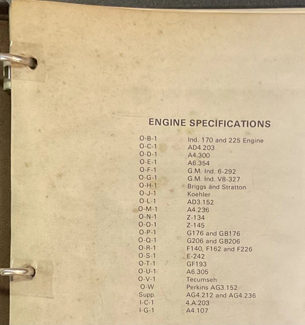 MASSEY FERGUSON MF Engine Specifications. Perkins Continental GM ...