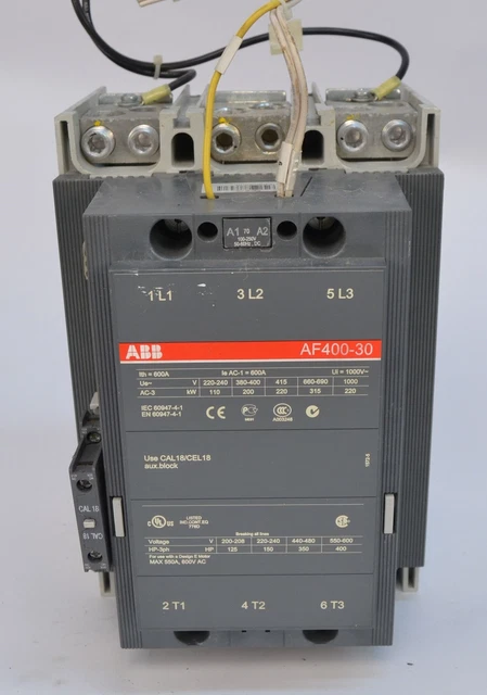 ABB AF400-30 600A 1000V 400HP AC ATL Block Contactor 3-P 3PH $546.27 - PicClick CA