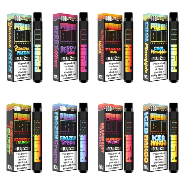 FRUNK BAR DISPOSABLE Vape 10mg & 20mg NEW MESH ALL FLAVOURS IN STOCK ...