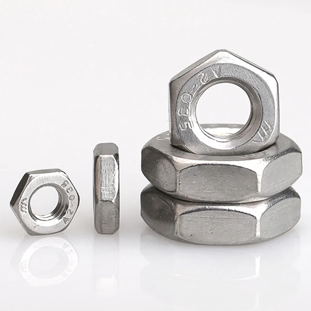 DADO ESAGONALE ACCIAIO inox A2 V2A DIN 439 dado filettatura bassa dado ...