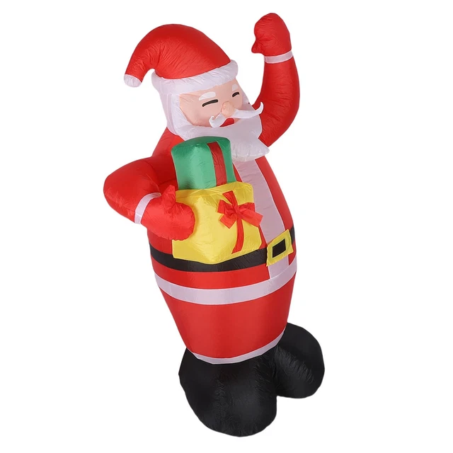 INFLATABLE FATHER XMAS Carrying Present IP44 Water Proof Creative Blow ...