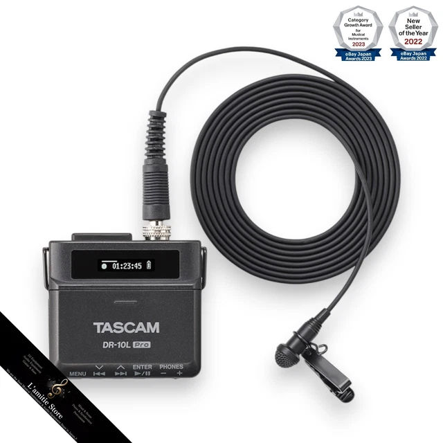 TASCAM DR-10L PRO Pin Microphone Field Recorder 32-bit Compact Model ...