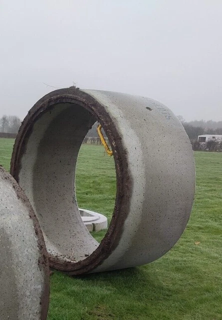 LARGE 2M PRECAST Concrete / Manhole chamber drainage Ring new surplus £ ...