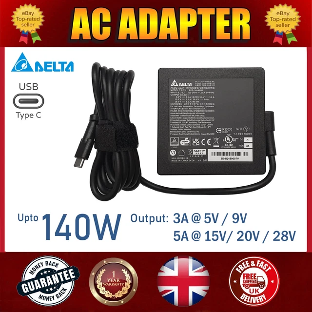 140 DELTA ADAPTER For Dell 0Mhgtv Mhgtv Power Supply Type-C Charger £40 ...