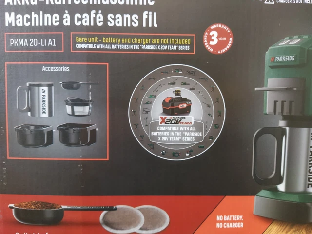 PARKSIDE® 20V AKKU Kaffeemaschine PKMA 20-Li A1 OHNE AKKU Mobile Kaffee ...