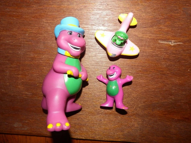 BARNEY & FRIENDS The Dinosaur 1997 airplane figure toy playset bundle ...