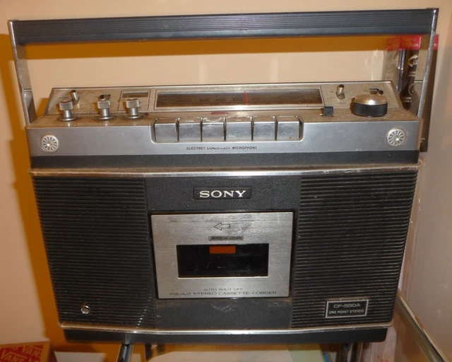 SONY CF-550A STEREO Cassette -Corder Radio Cassette Tape Player ...