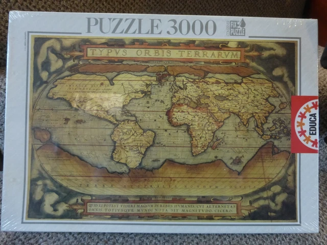 THE WORLD MAP Jigsaw Puzzle 3000 pieces EDUCA 7484 NEW Sealed RARE EUR ...