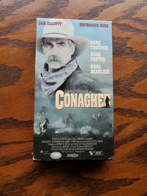CONAGHER VHS TURNER 1991 Western Sam Elliott Louis L'Amour HTF £4.20 ...