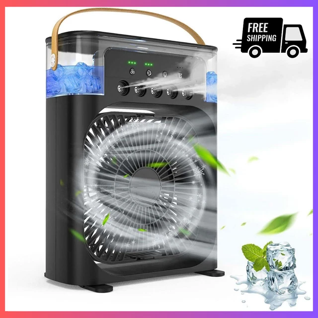 PORTABLE AIR CONDITIONER USB Desk Fan Mini Air Cooler Humidifier with ...
