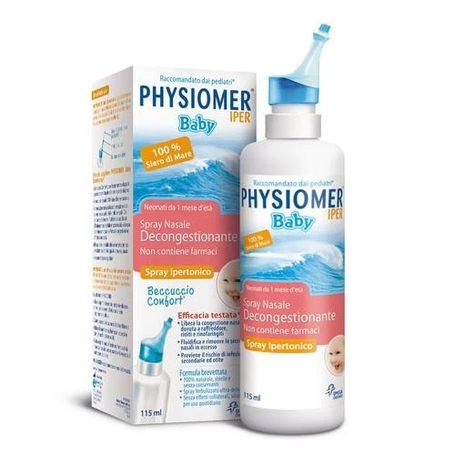 PHYSIOMER BABY HYPER Spray Hypertonique Décongestionnant Nasale 115 ML ...
