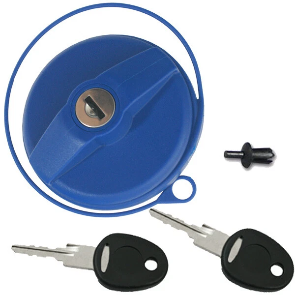 FUEL LID WATER tank lid water caravan motorhome lock + key blue £25.11 ...