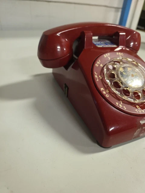 VINTAGE BELL SYSTEM Rotary Dial Telephone Red £52.62 - PicClick UK