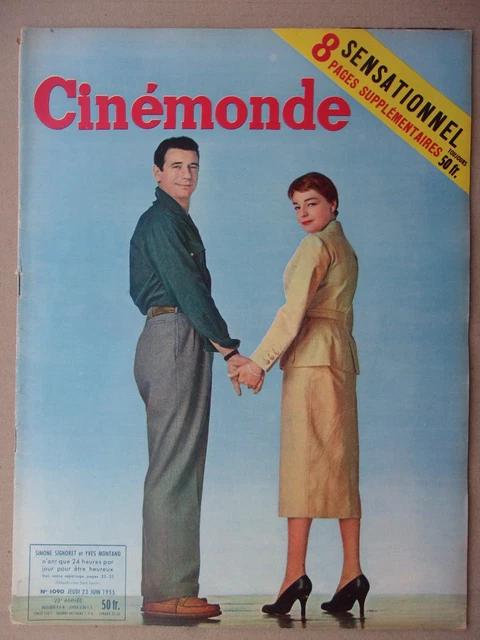 CINÉMONDE N°1090 DE 1955 : Simone Signoret & Yves Montand-James Dean-Anouk Aimée EUR 5,90 ...