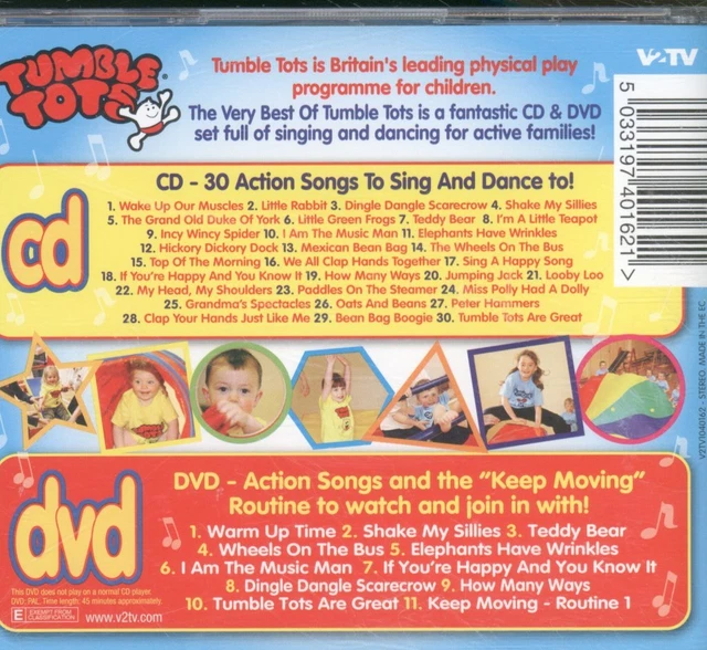 TUMBLE TOTS VERY Best of CD/DVD Europe V-Tv 2006 and 11 track DVD. Only ...