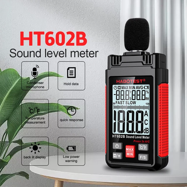 DIGITAL SOUND LEVEL Meter 30~130dB Decibel Noise Measurement Hand Noise ...