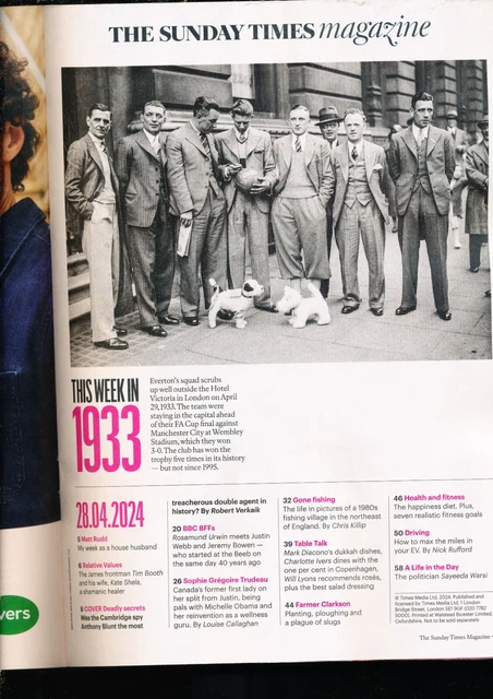 SUNDAY TIMES MAGAZINE April 28 2024 Anthony Blunt Tim Booth Kate Shela ...