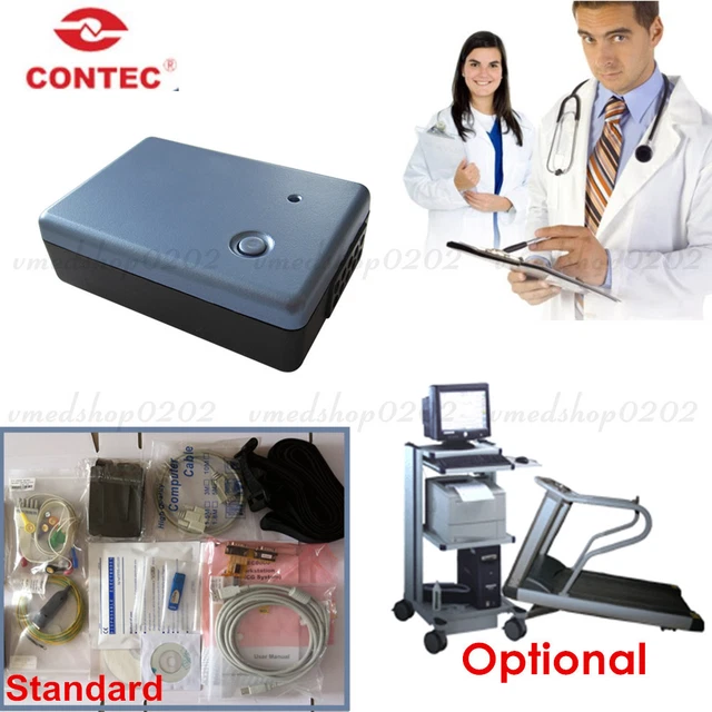 WIRELESS STRESS ECG/EKG Analysis System,12-Lead ECG Record+PC Software ...