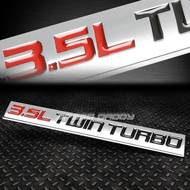 METAL GRILL TRUNK Emblem Decal Logo Trim Badge Red/Black 3.5L 3.5 L ...