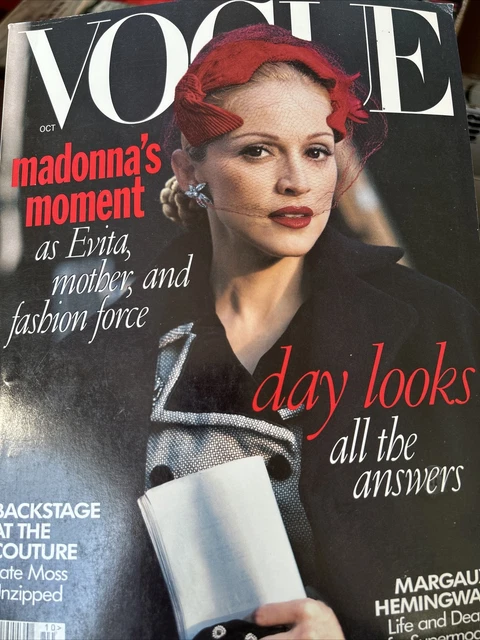 VOGUE OCTOBRE 1996 Madonna Margaux Hemingway Kate Moss EUR 21,88 ...