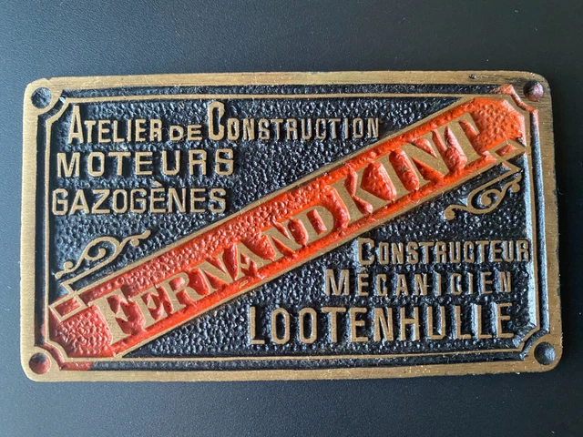 PLAQUE LAITON ANCIENNE machine industrielle auto gazogene EUR 12,00 ...