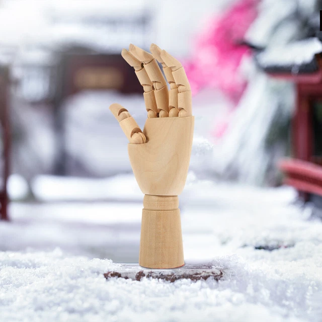 WOODEN FLEXIBLE MOVEABLE Hand Model Mannequin Drawing Figure £11.88 ...