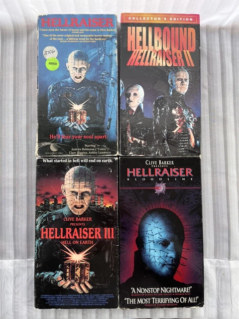 VHS 80’S 90’S horror Hellraiser 1-4 pinhead $50.00 - PicClick CA
