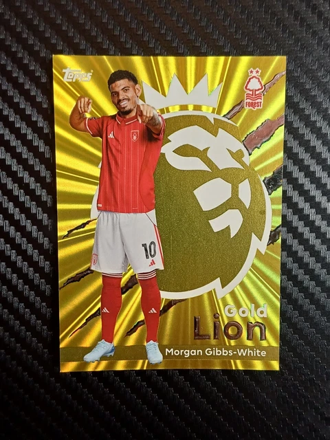 MORGAN GIBBS-WHITE GOLD Lion Topps Premier League 2026 Nottingham ...