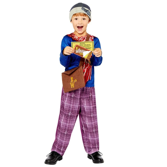 CHILDS CHARLIE BUCKET Wonka's Chocolate Factory Book Day Fancy Dress ...