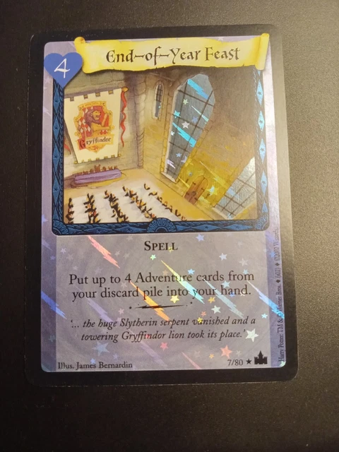 END OF YEAR FEAST ADVENTURES At Hogwarts Harry Potter TCG 7 80 Holo 
