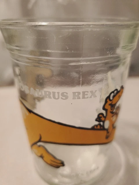 VINTAGE DINOSAUR WELCH'S Jelly Jar Tyrannosaurus Rex 1988 Juice Glass ...