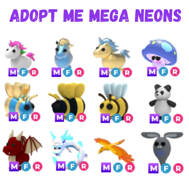 ROBLOX ADOPT ME Mega Neon Pets ! EUR 42,99 - PicClick DE
