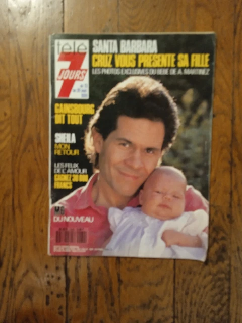 MAGAZINE TÉLÉ 7 jours de 1989 - A. Martinez, Santa Barbara, Sheila EUR 5,00 - PicClick FR