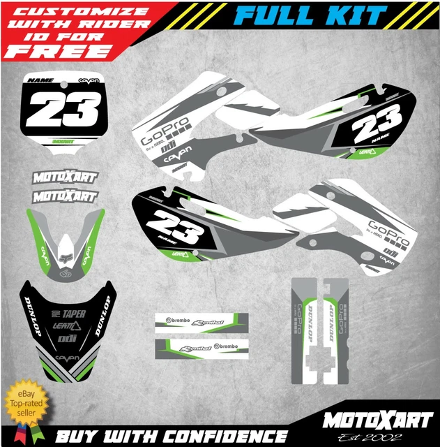 FULL CUSTOM GRAPHICS Kit SHADES style to fit Kawasaki KLX 110 - 2000 ...