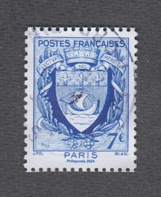 FRANCE - TIMBRE oblitéré venant de l'affiche blason de Paris - 2024 EUR 13,90 - PicClick FR