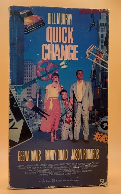 QUICK CHANGE VHS 1991 Bill Murray Geena Davis **Buy 2 Get 1 Free** £4. ...
