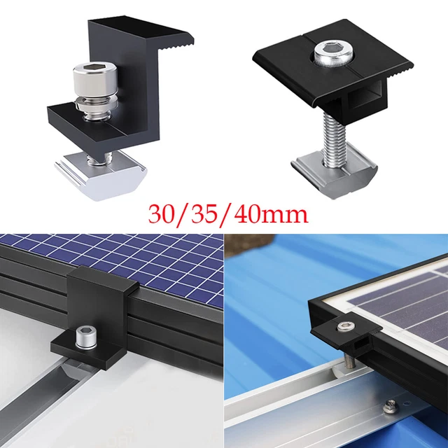 SOLAR MODULE BRACKET solar panel mounting rail solar center clamp end ...