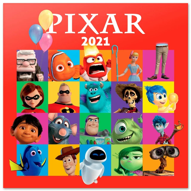 DISNEY PIXAR OFFICIAL Calendar 2021 £6.99 - PicClick UK